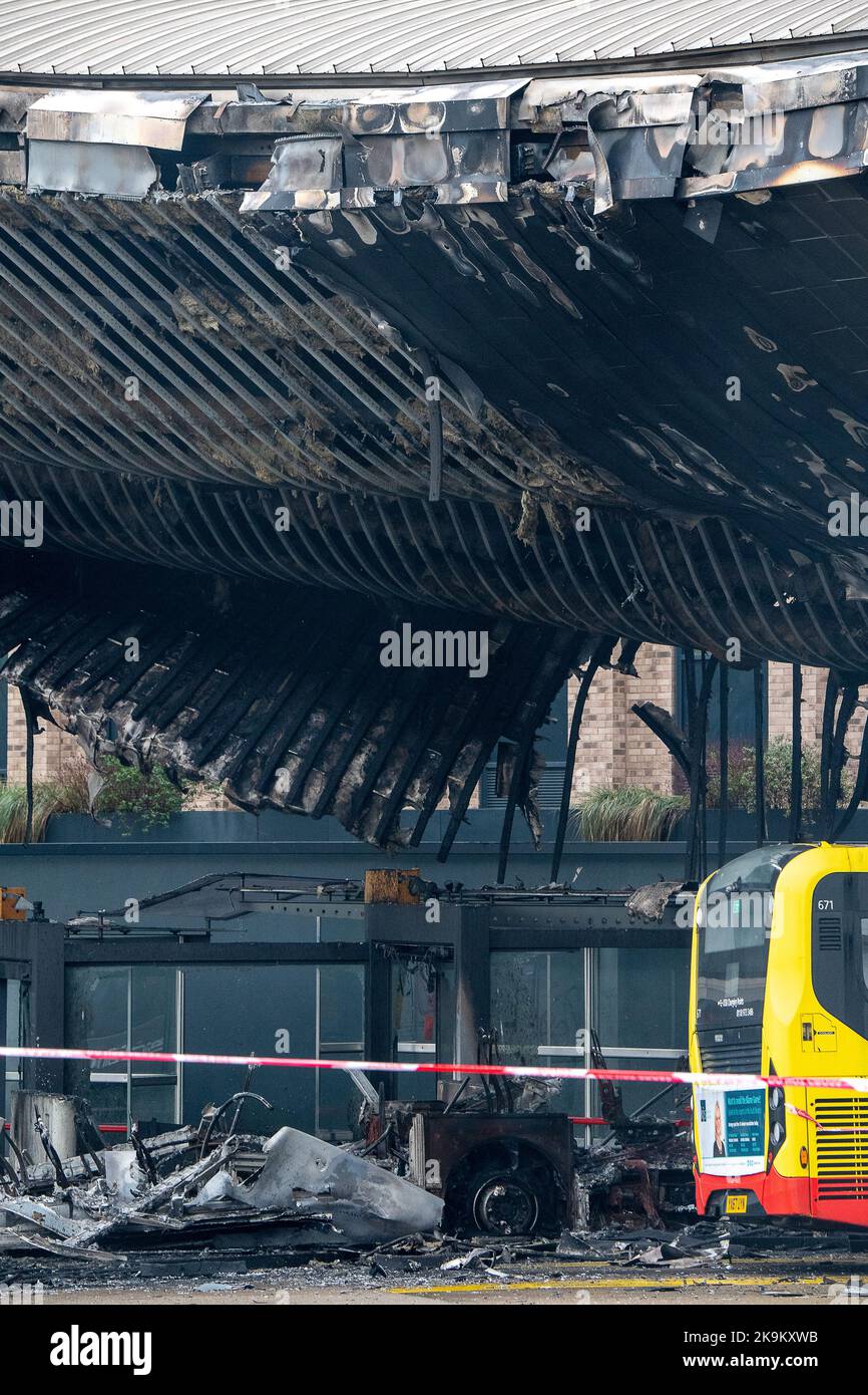 Slough, Berkshire, UK. 29th October, 2022. A huge fire broke out at ...