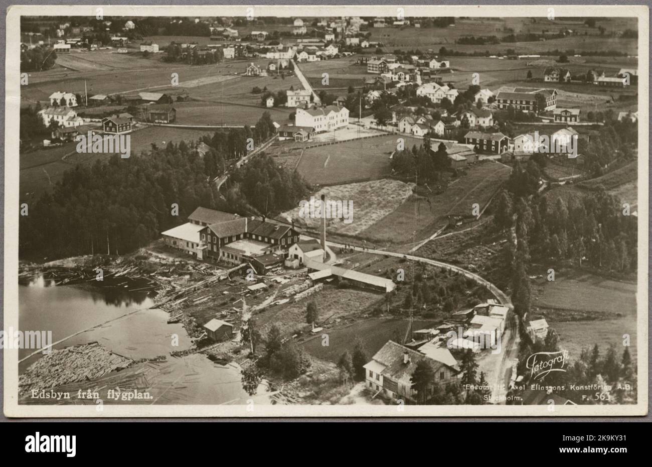 Edsbyn from aircraft Stock Photo - Alamy
