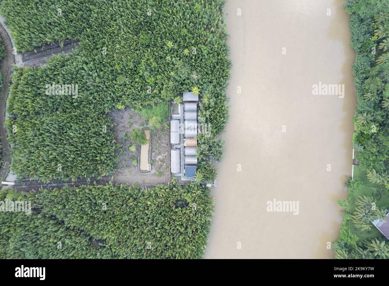 This photograph was taken using a professional drone camera, which ...