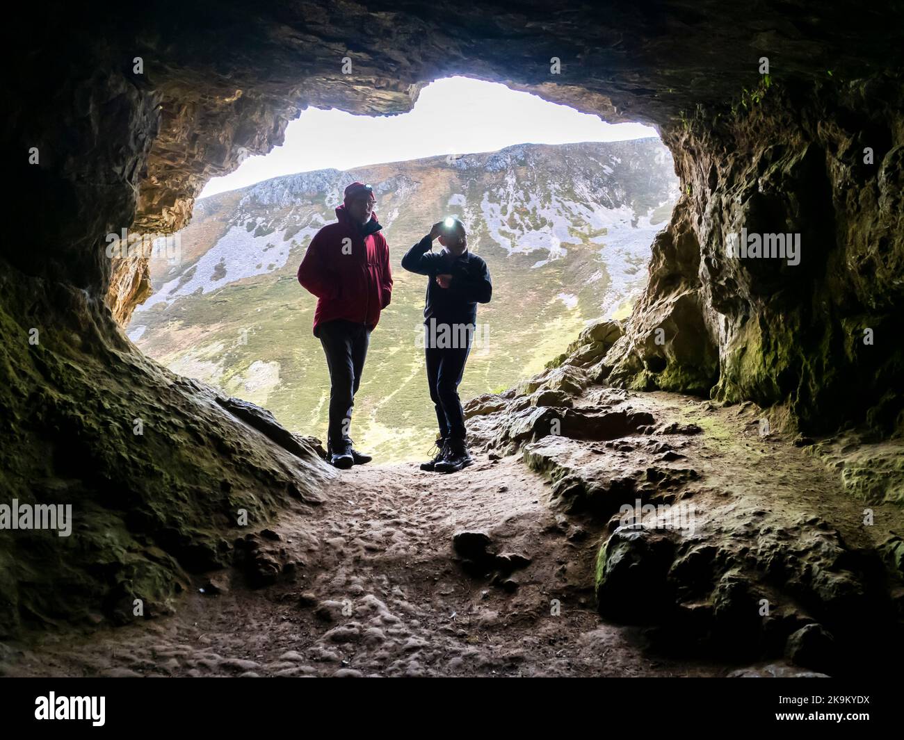 The famous bone caves in the Allt nan Uamh on Breabag, Assynt, Scotland ...