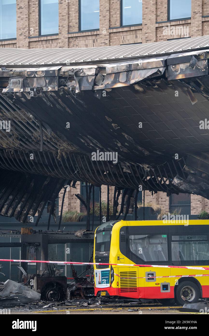 Slough, Berkshire, UK. 29th October, 2022. A huge fire broke out at ...