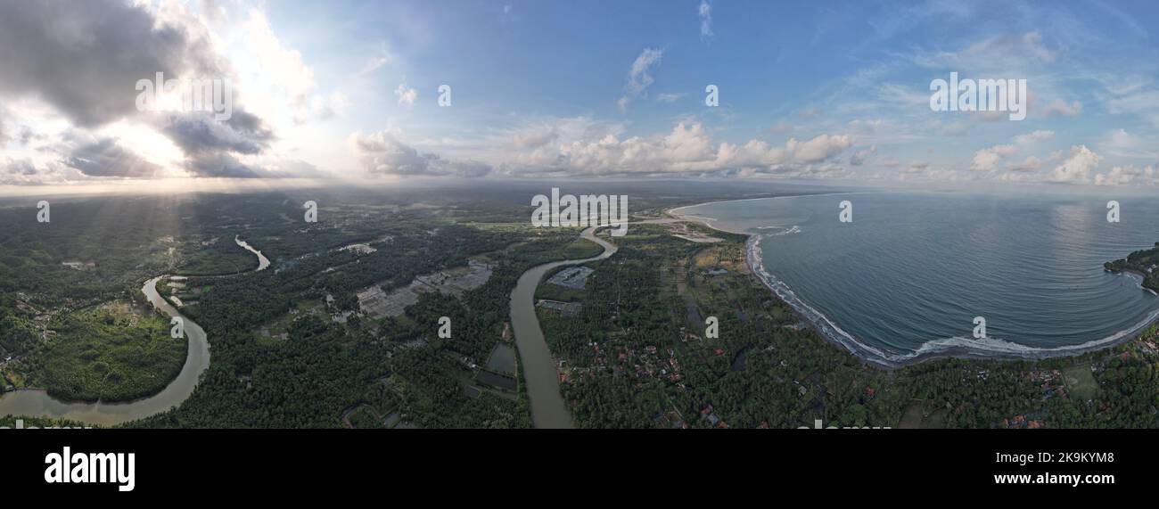 This photograph was taken using a professional drone camera, which ...