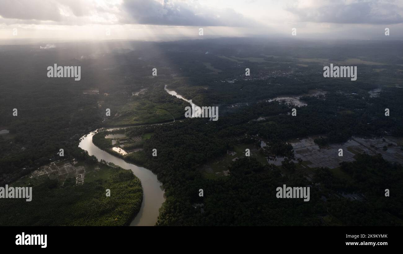 This photograph was taken using a professional drone camera, which ...