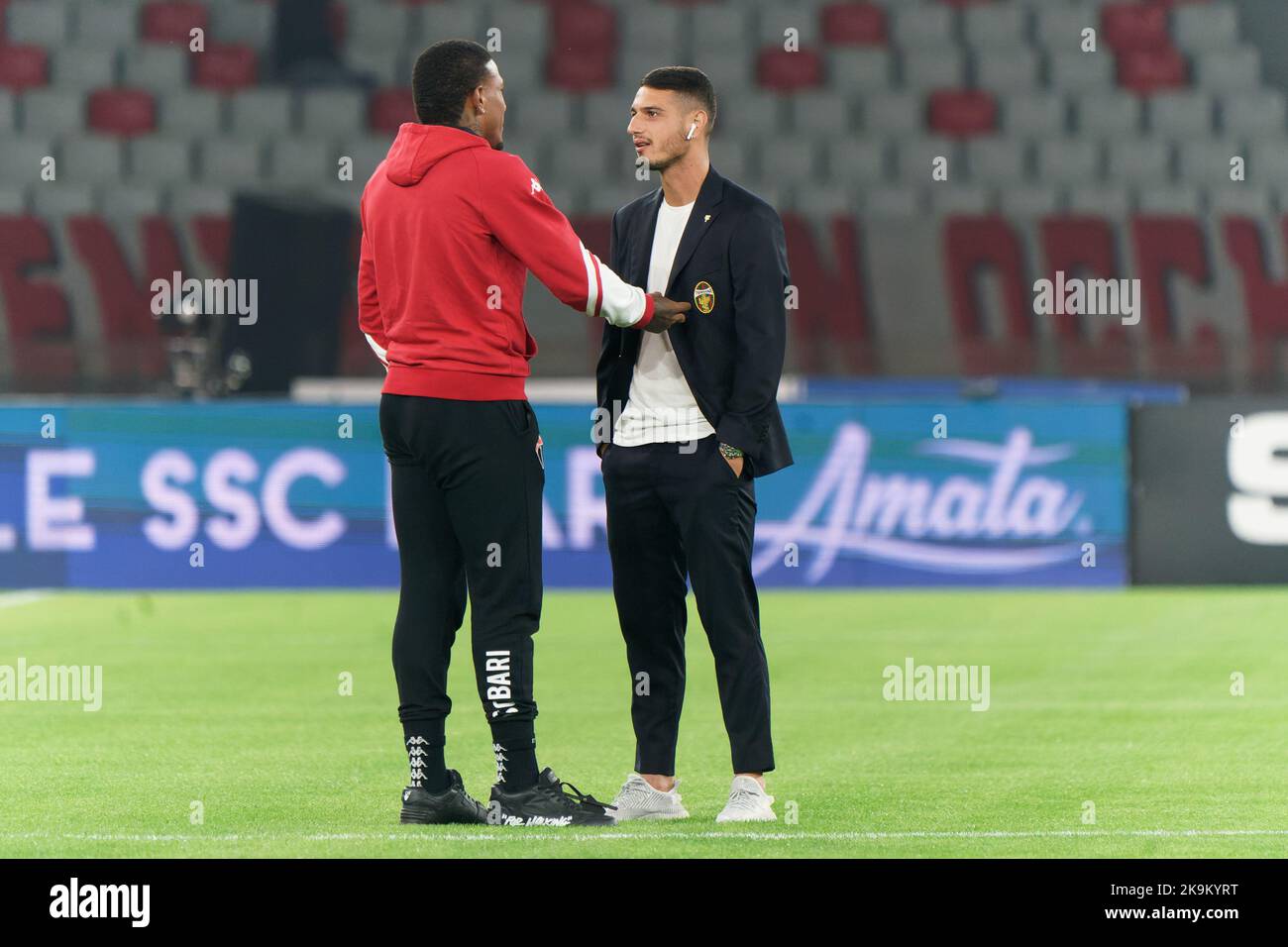 San Nicola stadium, Bari, Italy, October 28, 2022, Michael Folorunsho ...