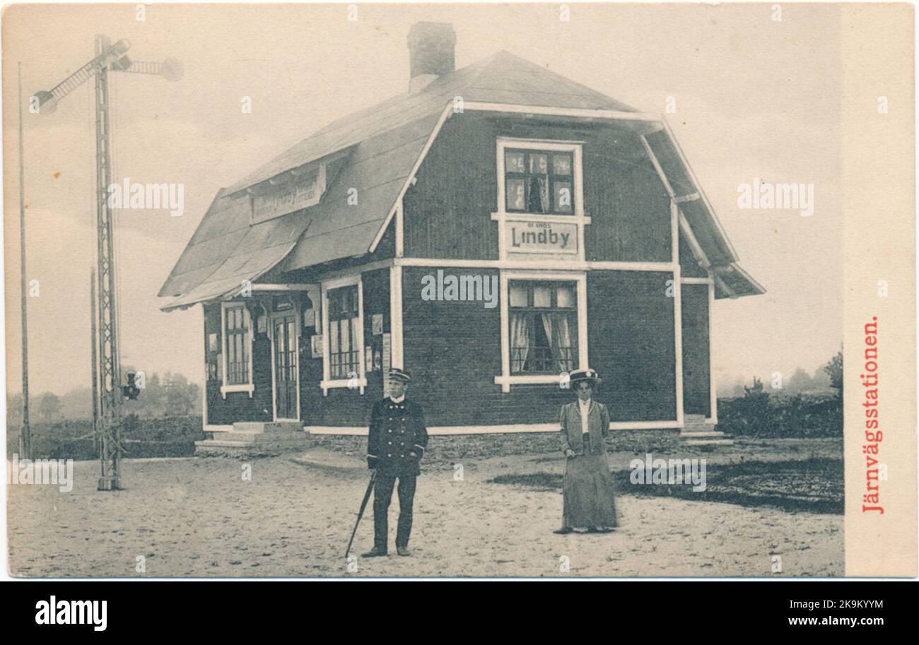 Ölands Lindby's station Stock Photo - Alamy