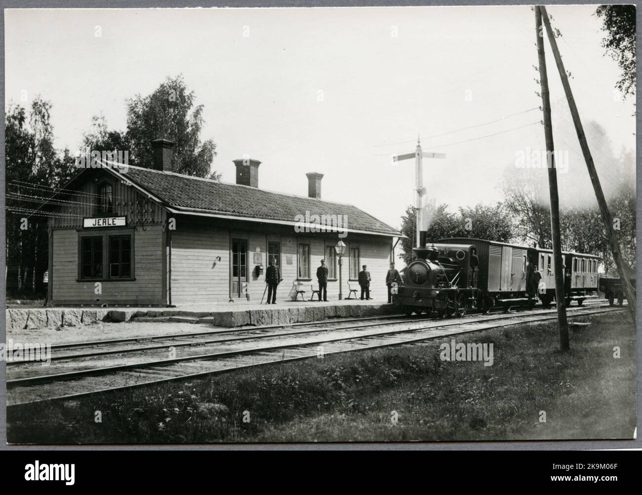 Järle Station and Nora - Karlskoga Railway, NKJ Lok 7 "Nora" with ...