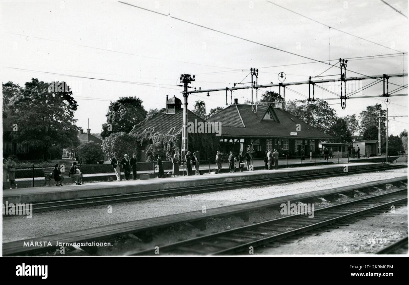 Station, along the Stockholm-Uppsala line, built in 1876. Stationshus ...
