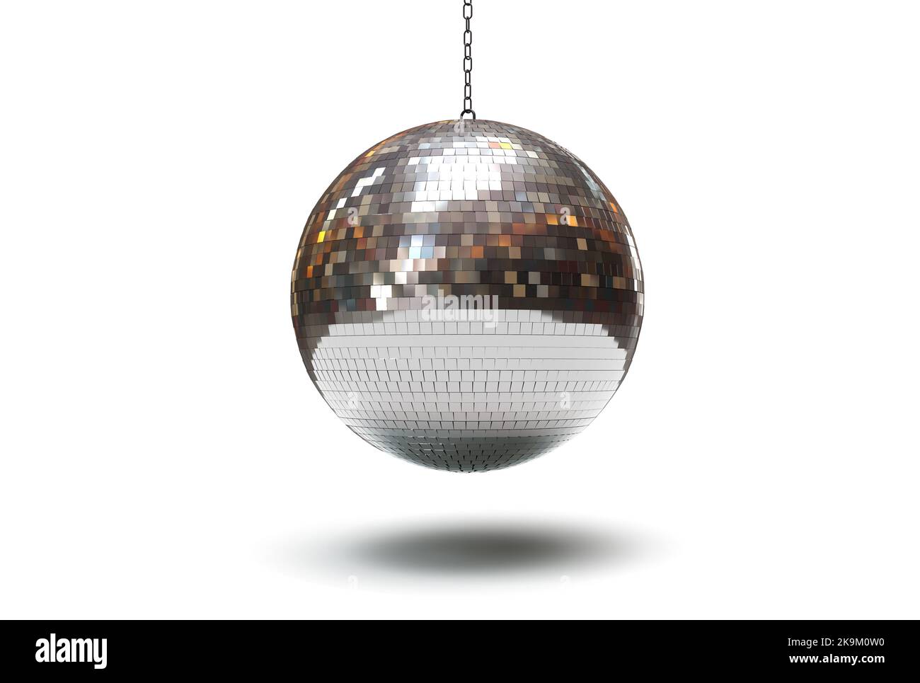 mirror ball isolated on white background - 3d rendering Stock Photo - Alamy