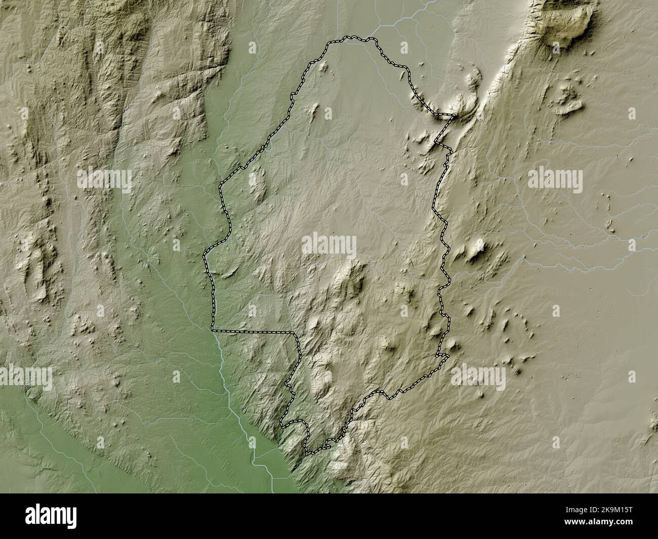 Blantyre, district of Malawi. Elevation map colored in wiki style with lakes and rivers Stock ...