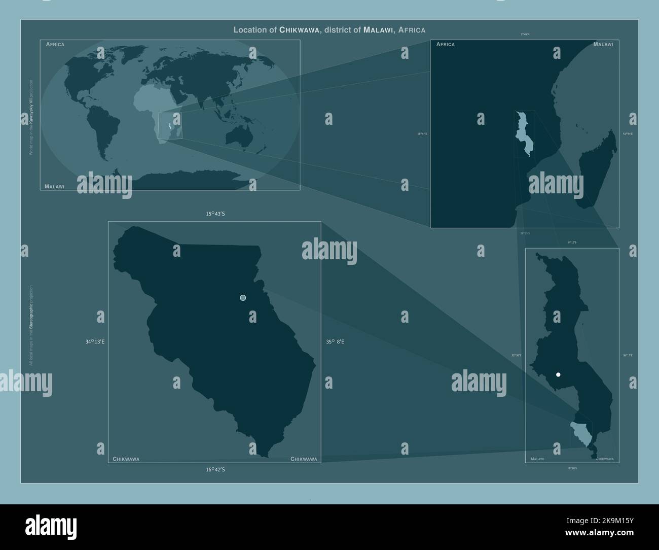 Chikwawa, district of Malawi. Diagram showing the location of the ...