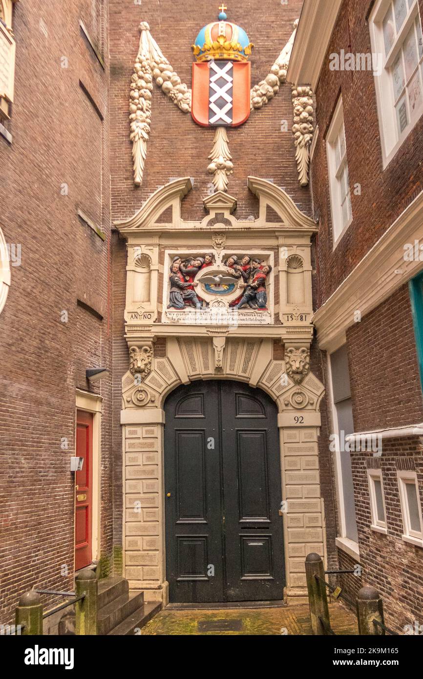 Amsterdam, Netherlands. October 2022. The old entrance gate of the ...