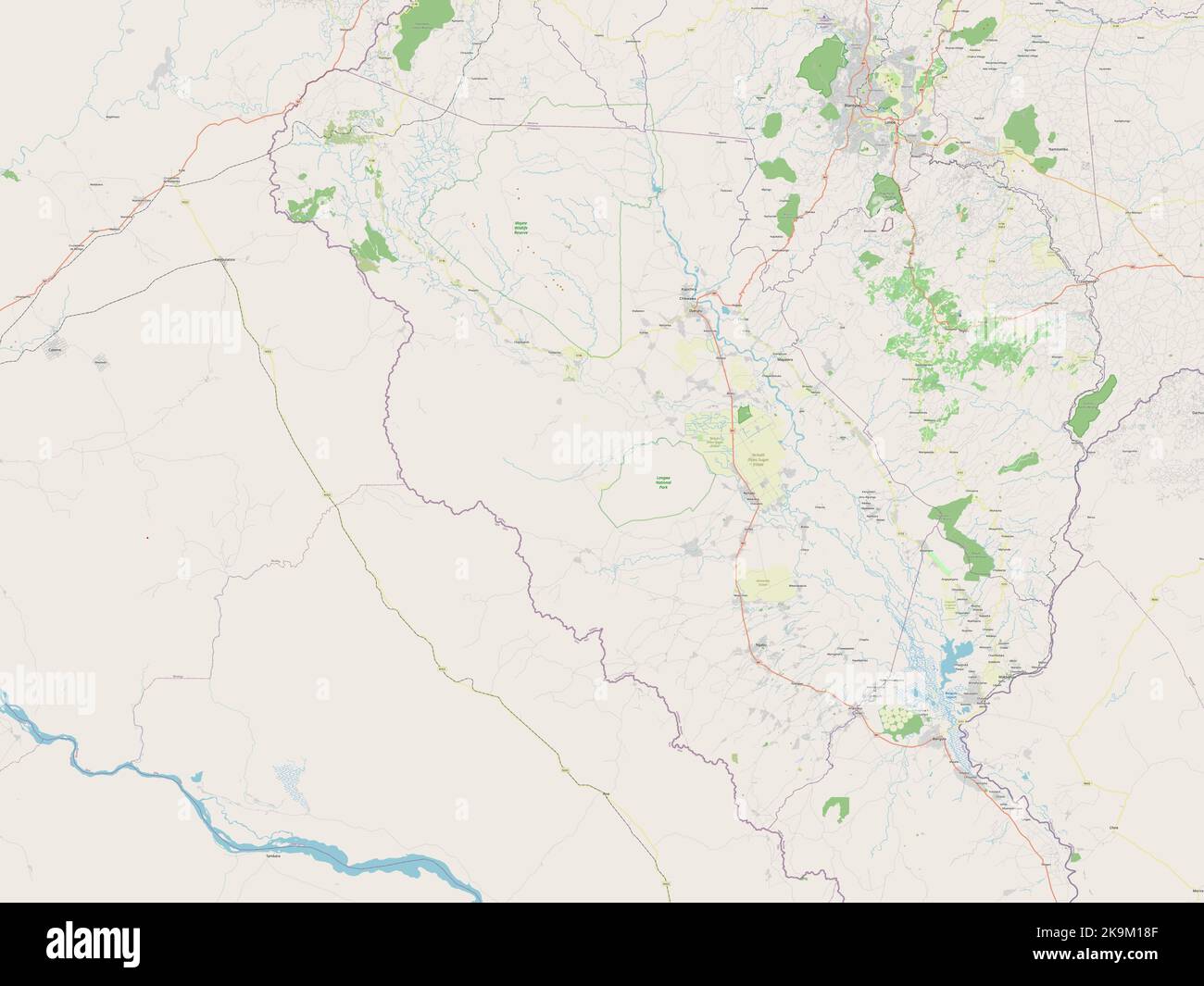 Chikwawa, district of Malawi. Open Street Map Stock Photo - Alamy