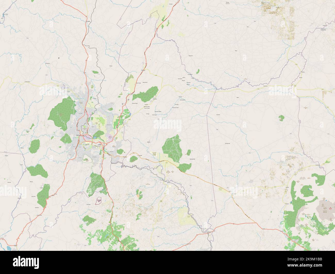 Chiradzulu, district of Malawi. Open Street Map Stock Photo - Alamy