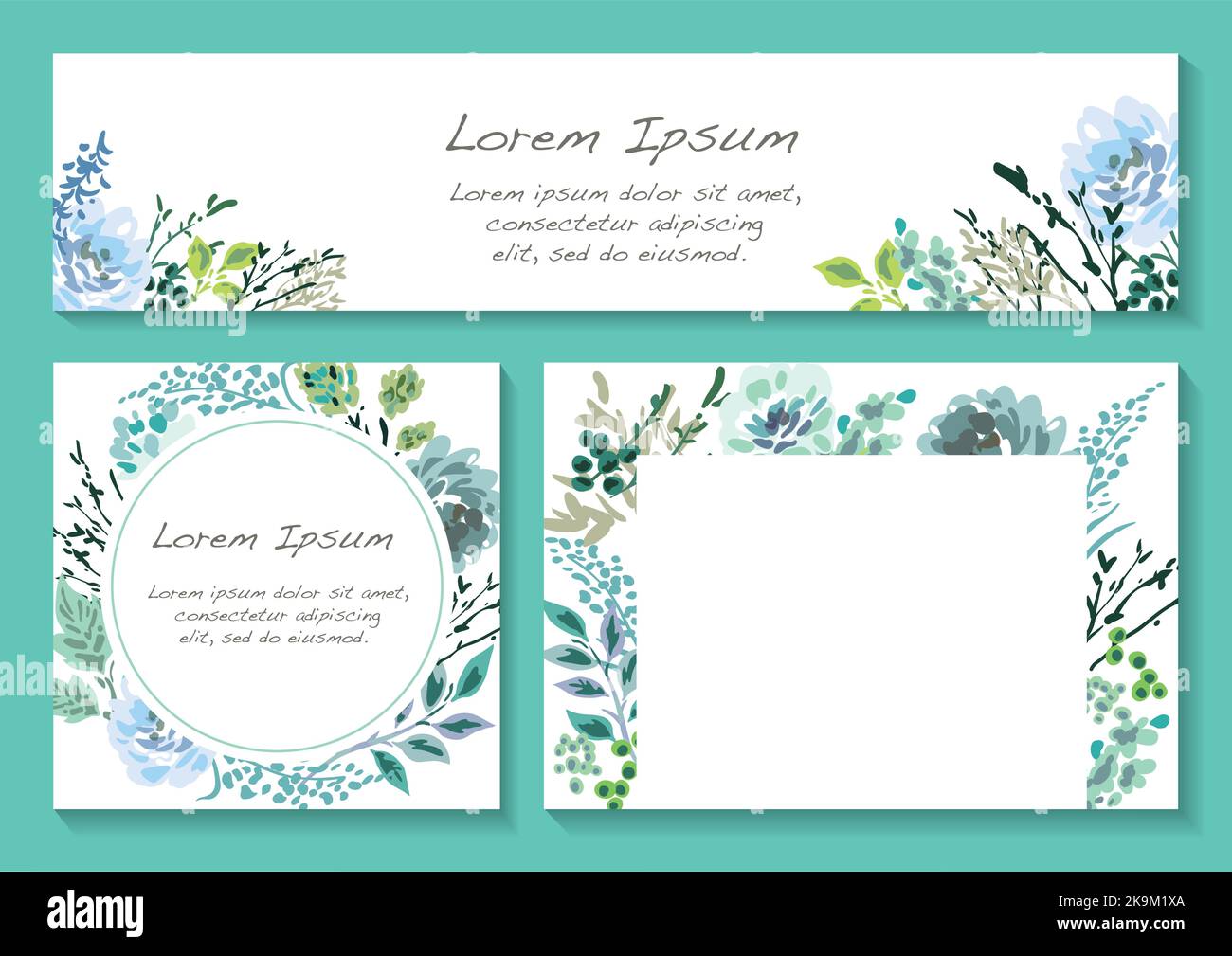 Wedding vintage turquoise invitation design Stock Vector Images - Alamy