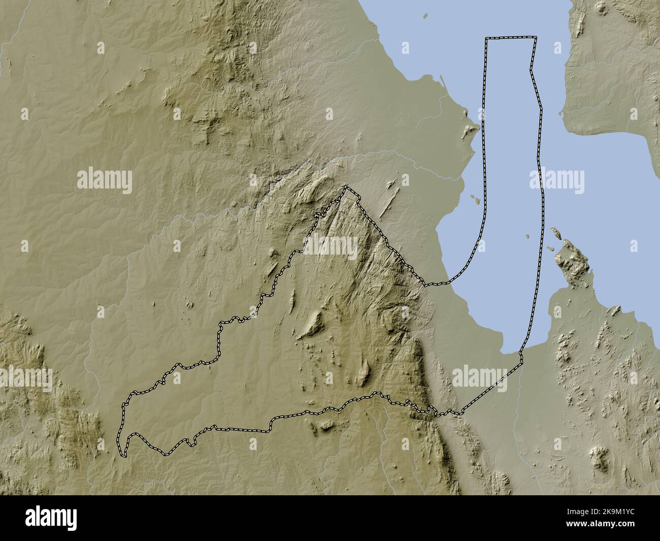 Dedza, district of Malawi. Elevation map colored in wiki style with ...