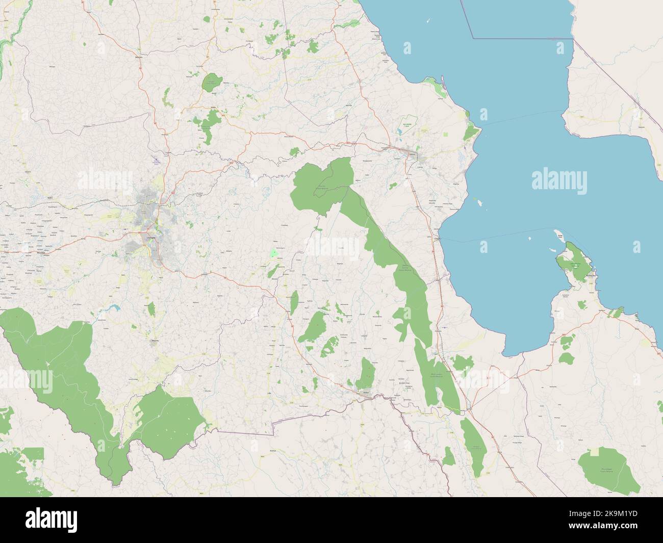 Dedza, district of Malawi. Open Street Map Stock Photo - Alamy