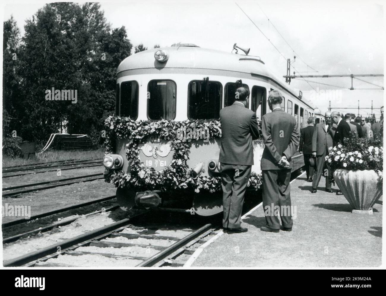 The inauguration train with travelers Stock Photo - Alamy