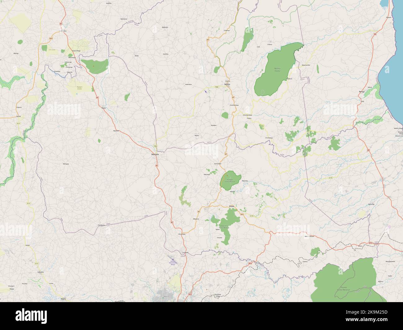 Dowa, district of Malawi. Open Street Map Stock Photo - Alamy