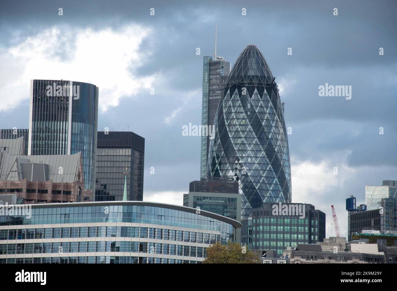 Modern Buildings with the Gherkin, London, UK Stock Photo - Alamy