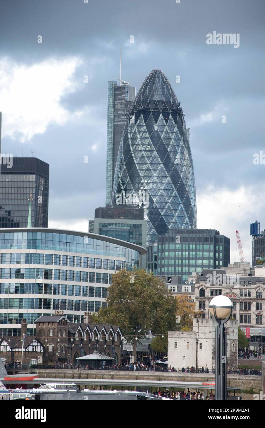 Modern Buildings with the Gherkin, London, UK Stock Photo - Alamy