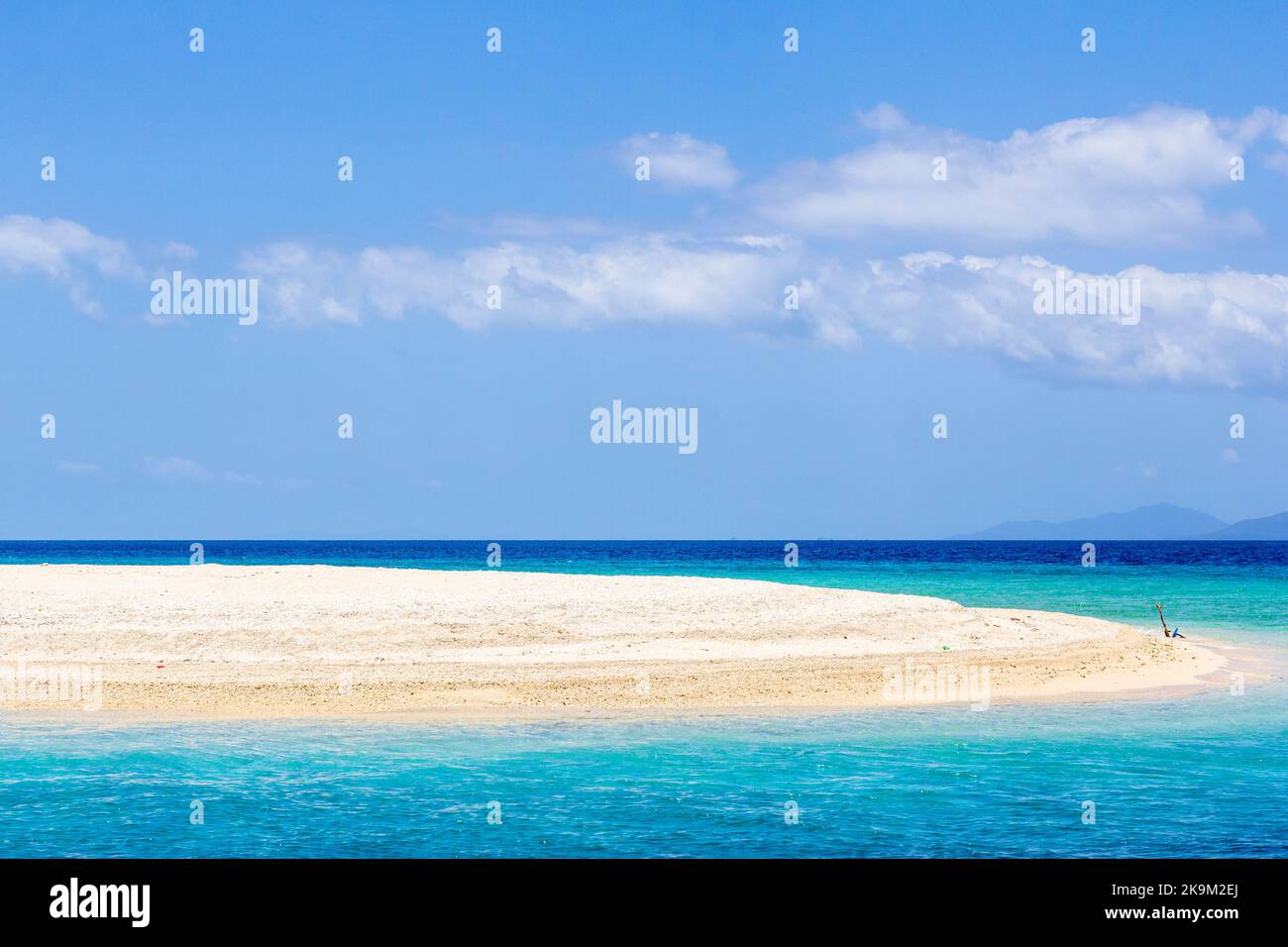 A white sand bar at Higatangan Island in Biliran, Philippines Stock ...