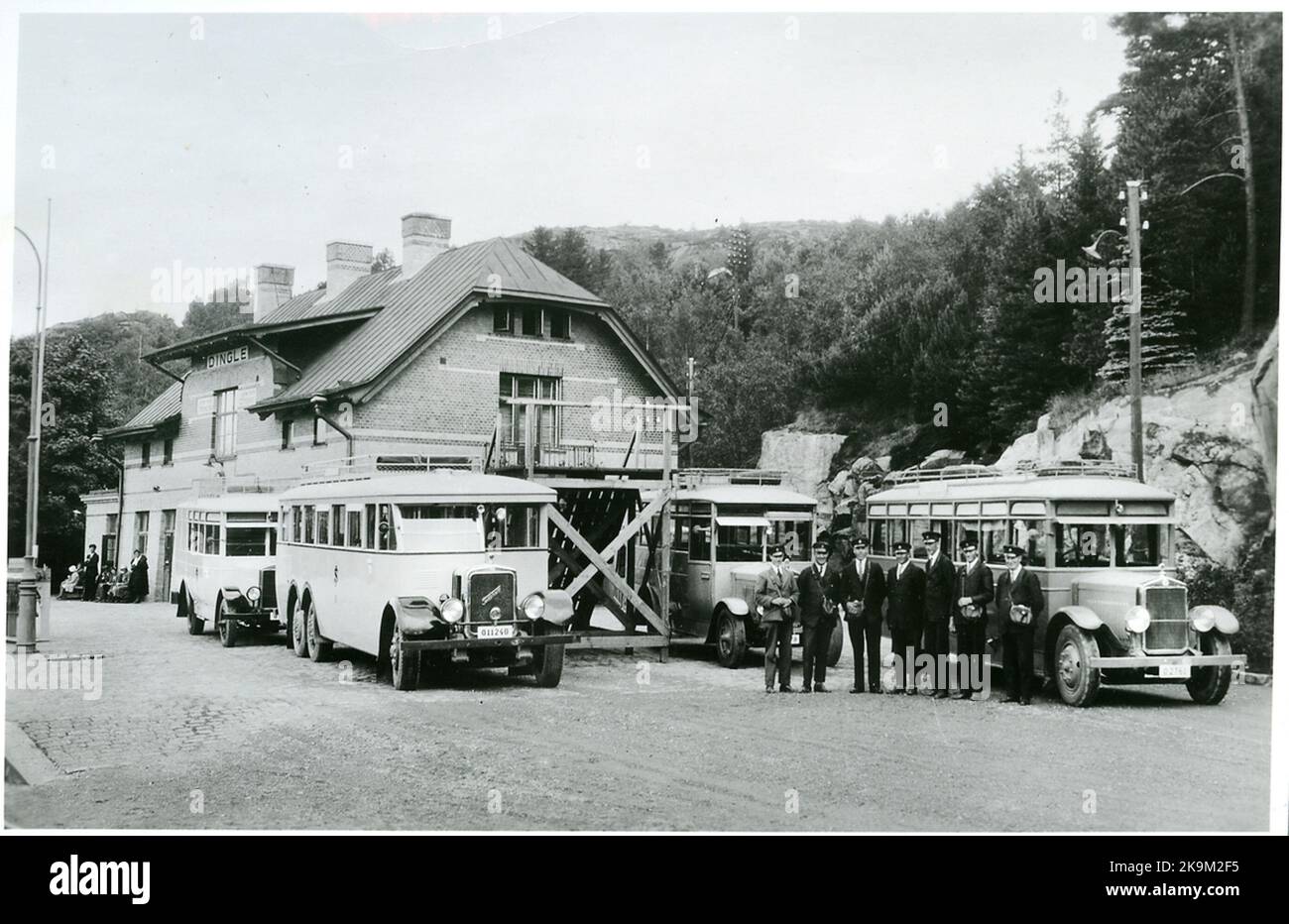 Bus stop at Dingle Station. State Railways, SJ Stock Photo - Alamy