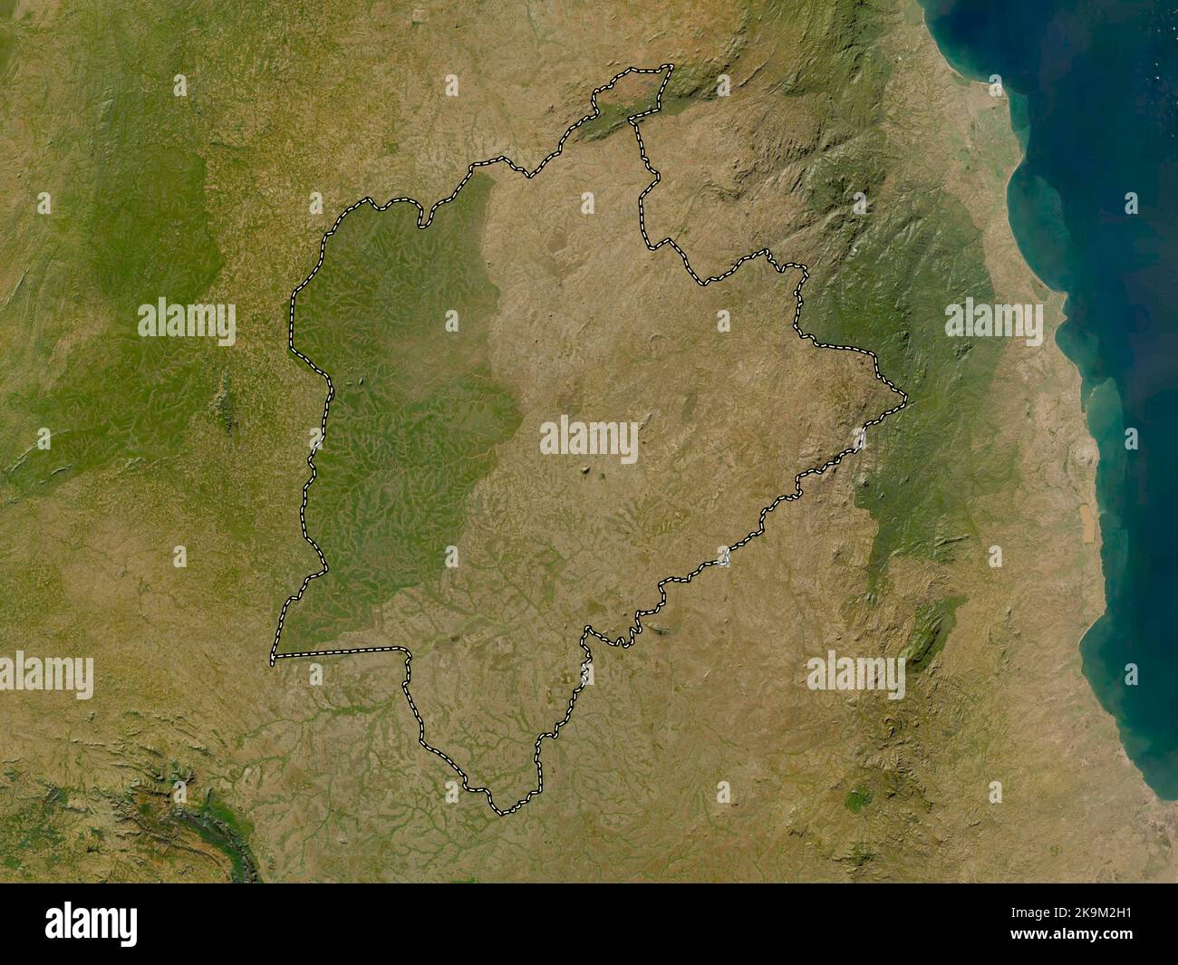 Kasungu, district of Malawi. Low resolution satellite map Stock Photo ...