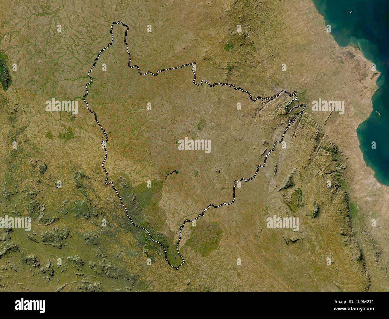 Lilongwe, district of Malawi. Low resolution satellite map Stock Photo ...