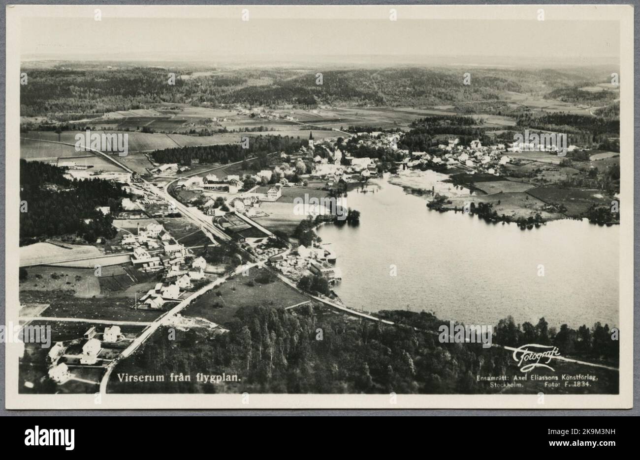 Aerial photography over Virserum Stock Photo - Alamy
