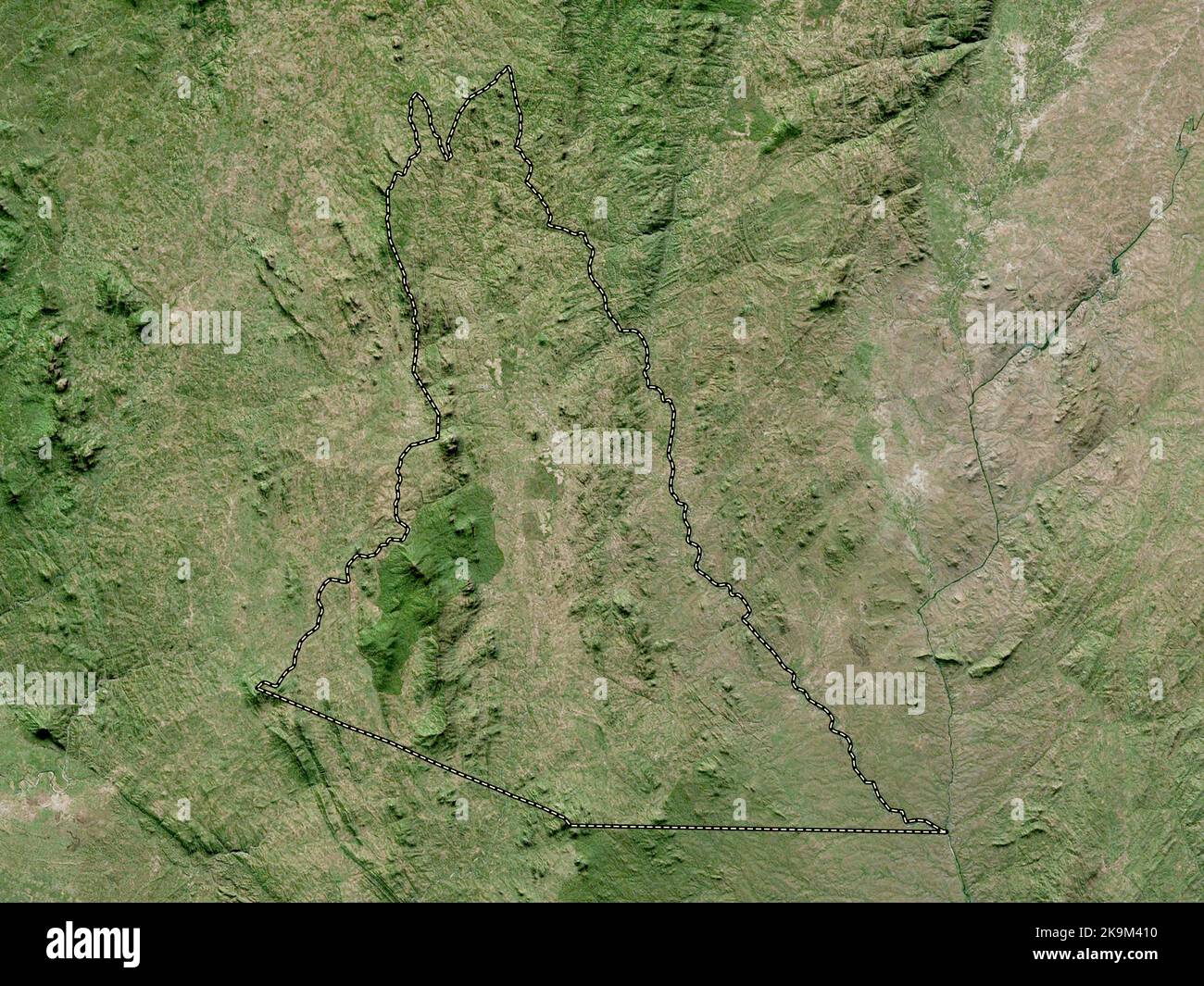 Mwanza, district of Malawi. High resolution satellite map Stock Photo ...