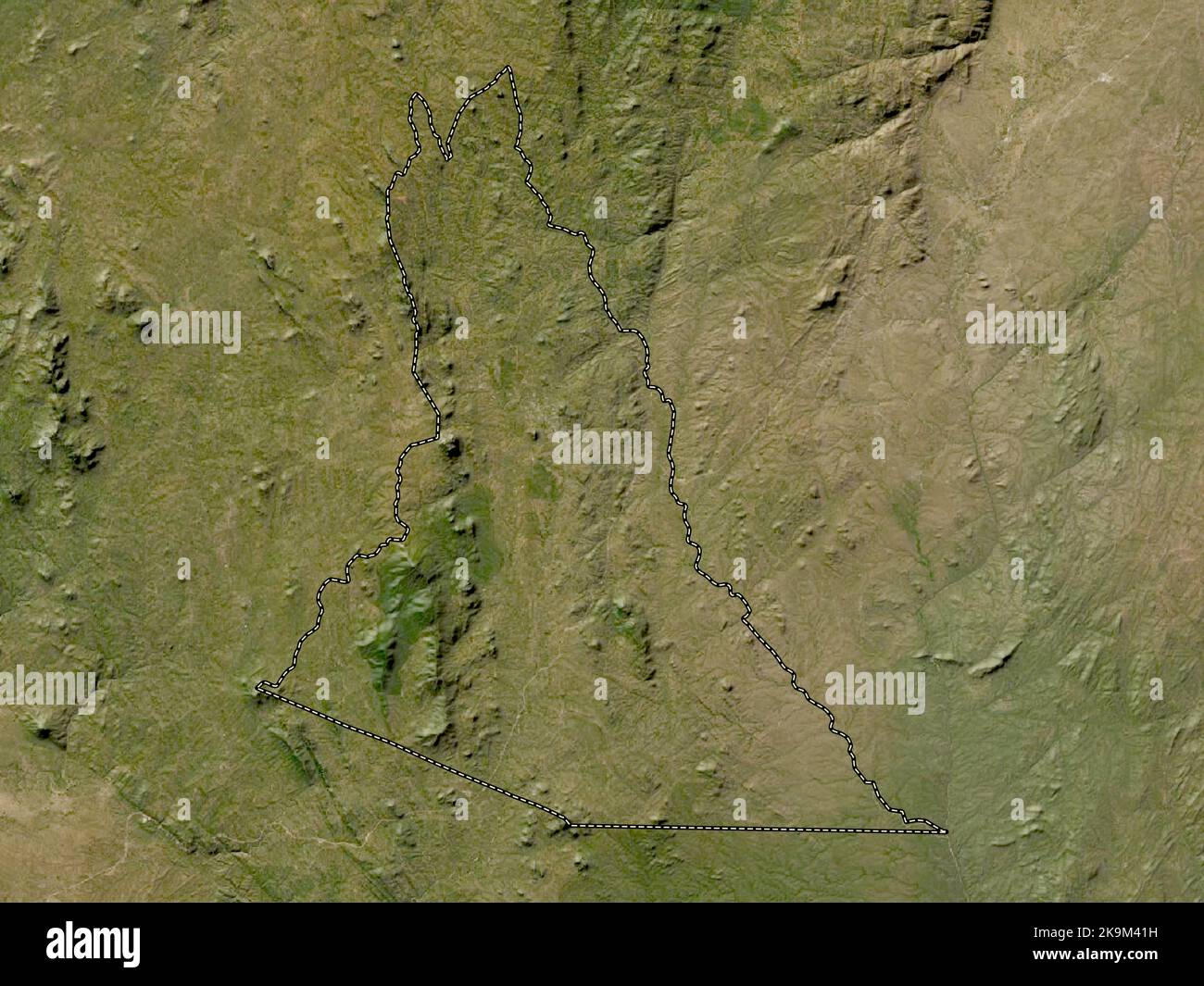 Mwanza, district of Malawi. Low resolution satellite map Stock Photo ...