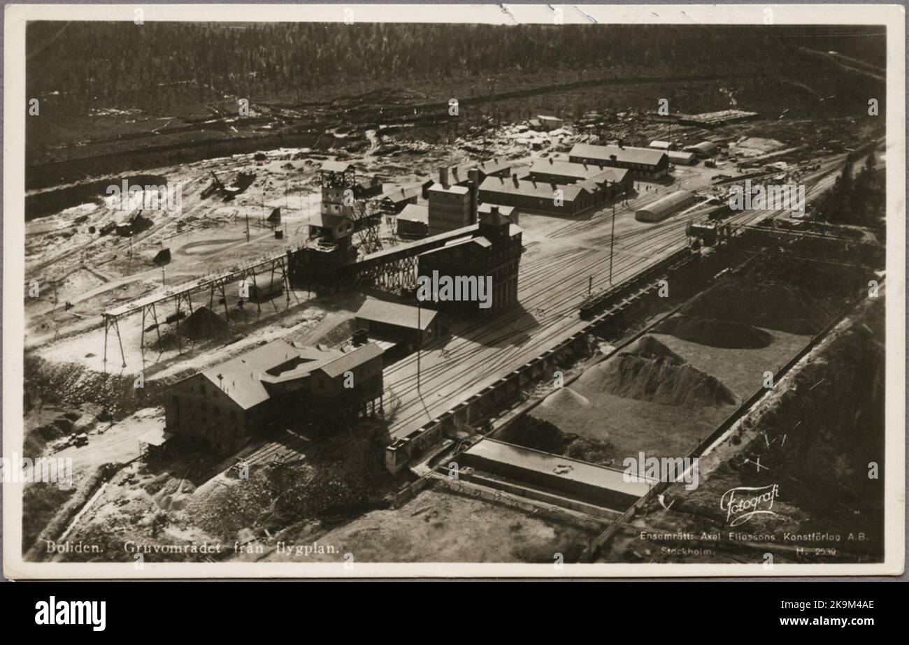 Aerial photo over Boliden Mining area Stock Photo - Alamy
