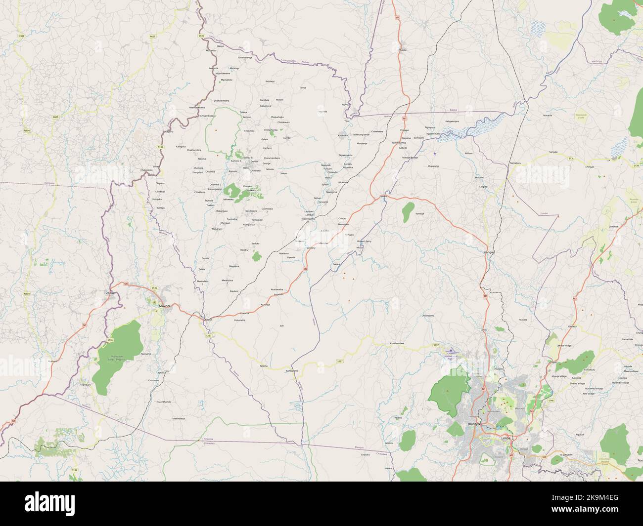 Neno, district of Malawi. Open Street Map Stock Photo - Alamy