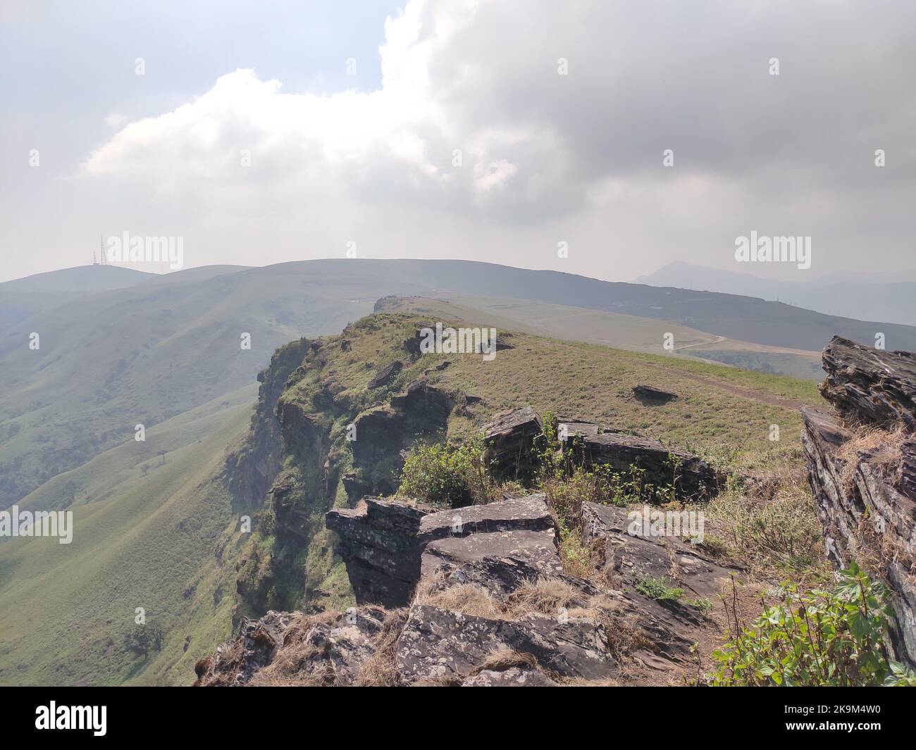 View from the top of Baba Budan Giri mountain in Chikmagalur, Karnataka ...
