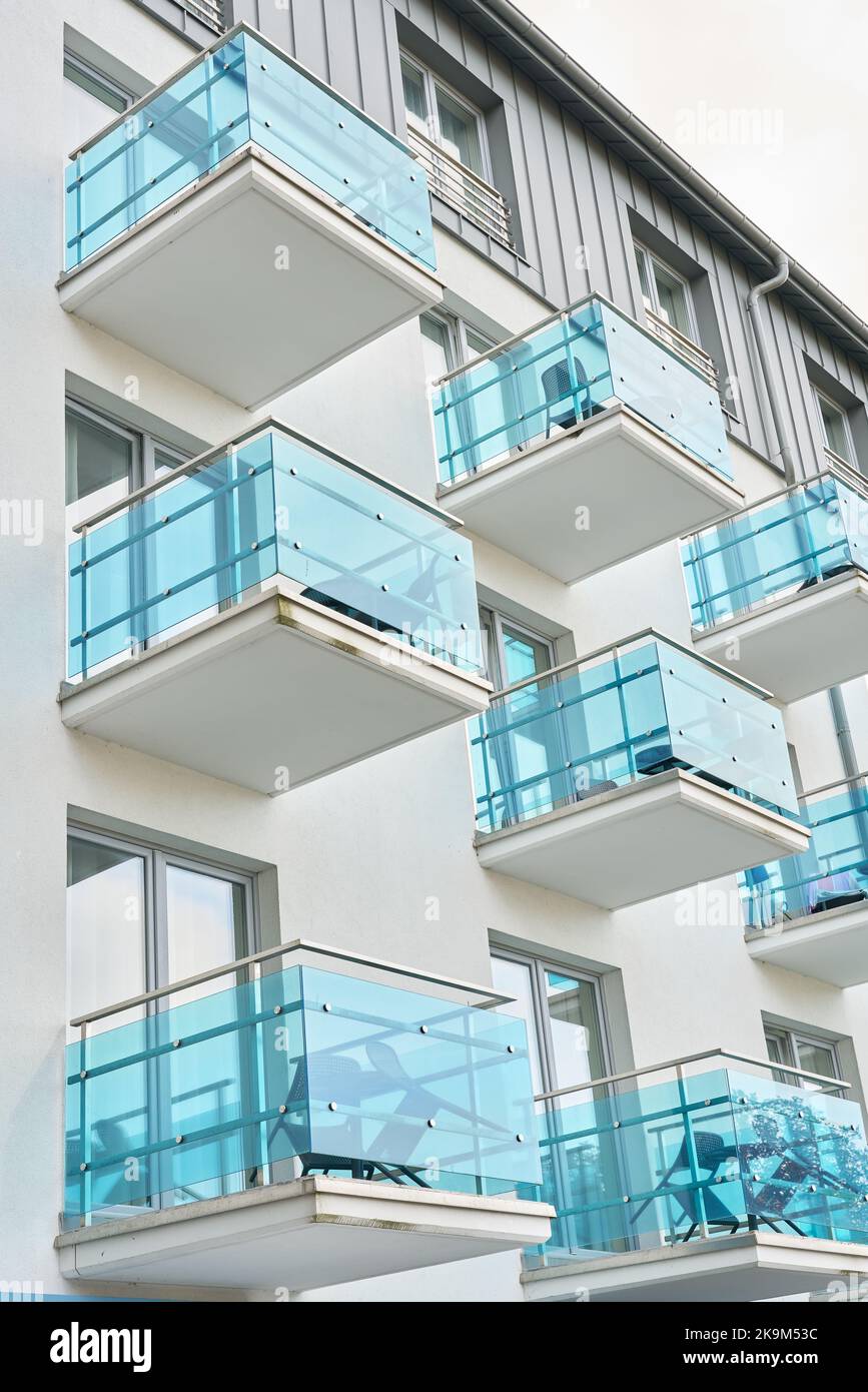 Blue balconies hi-res stock photography and images - Alamy