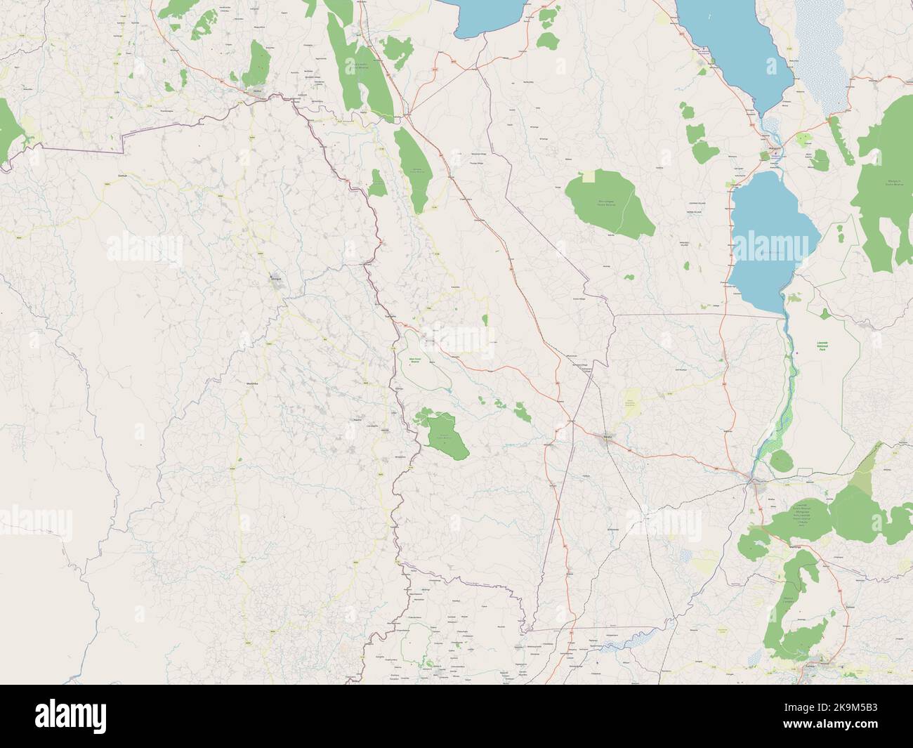 Ntcheu, district of Malawi. Open Street Map Stock Photo - Alamy