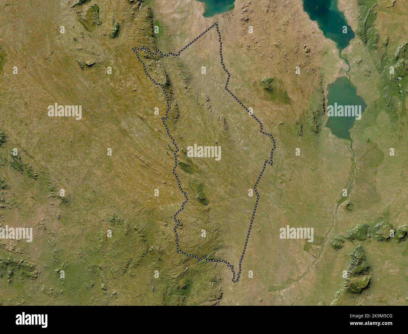Ntcheu, district of Malawi. Low resolution satellite map Stock Photo ...