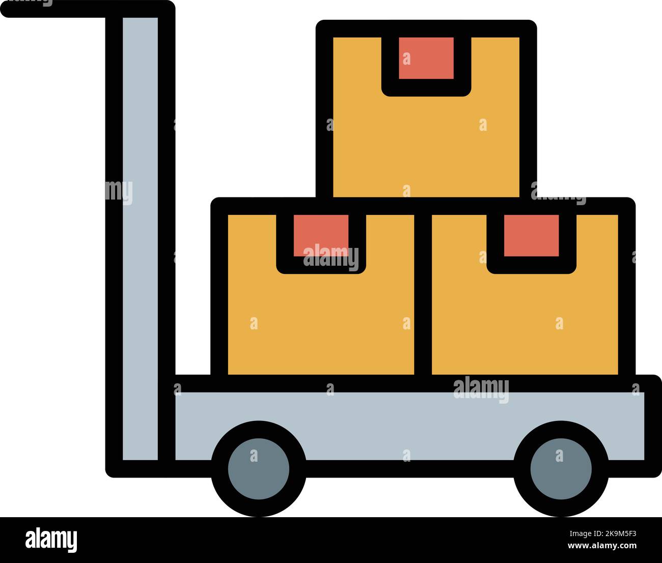 Trolley Vector Icon design Illustration Stock Vector Image & Art - Alamy