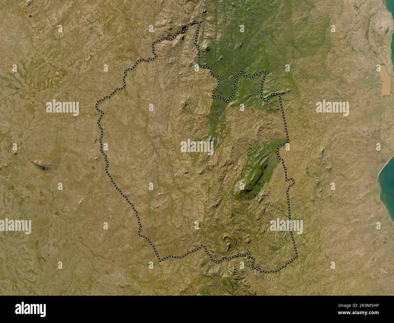 Ntchisi, district of Malawi. Low resolution satellite map Stock Photo ...