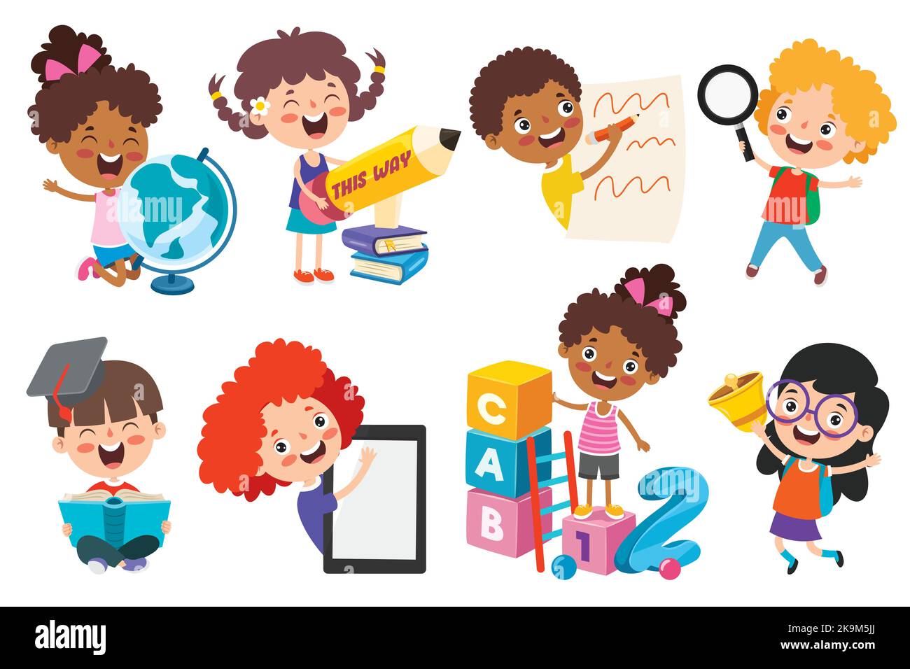 Daycare kids learning Cut Out Stock Images & Pictures - Alamy