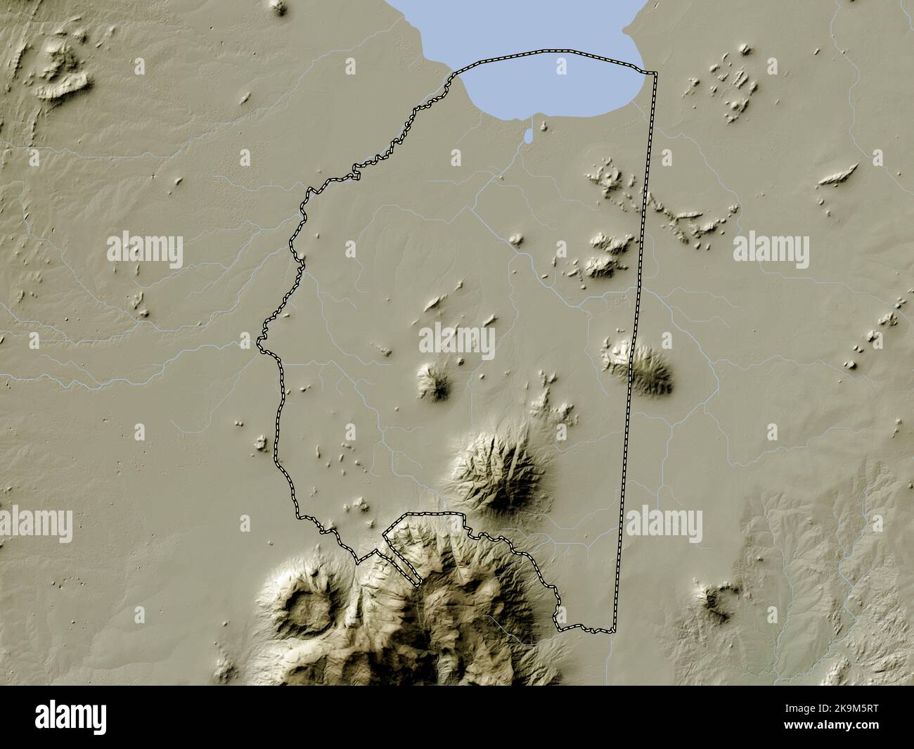 Phalombe, district of Malawi. Elevation map colored in wiki style with ...