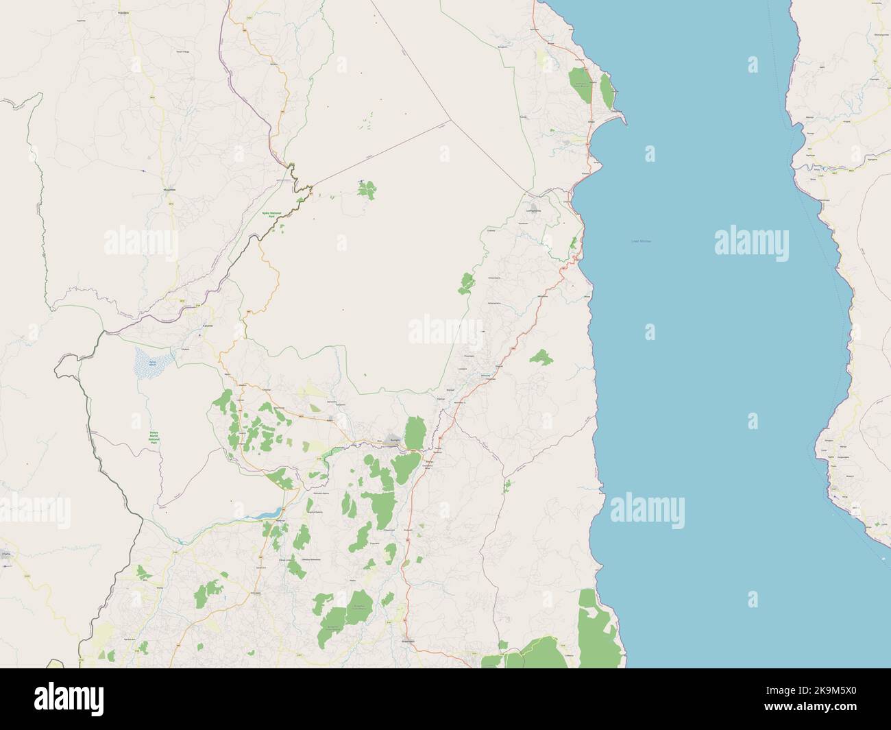 Rumphi, district of Malawi. Open Street Map Stock Photo - Alamy