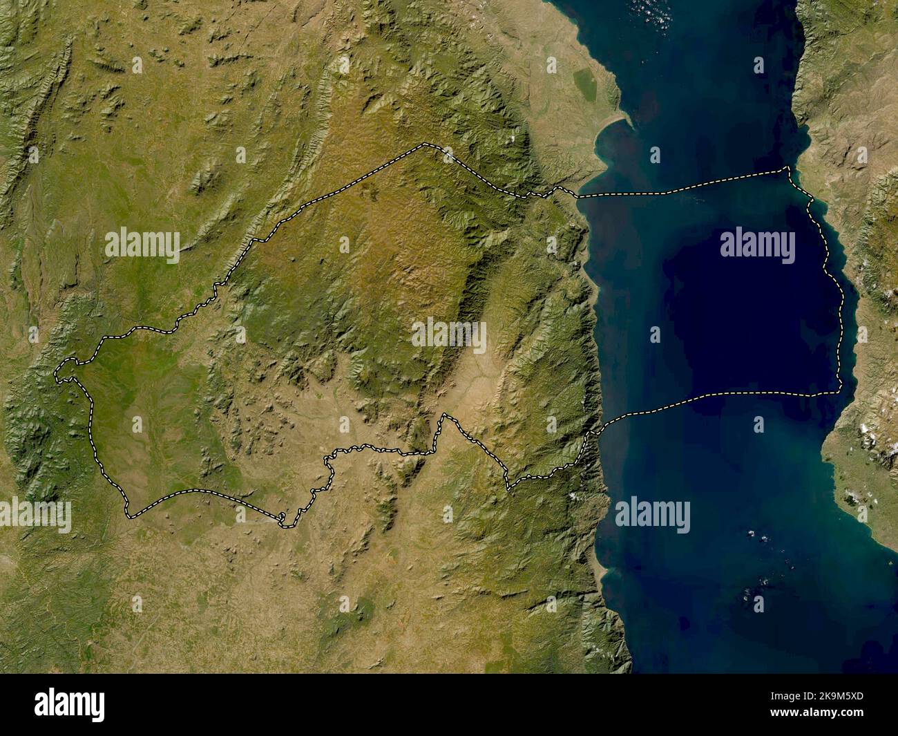 Rumphi, district of Malawi. Low resolution satellite map Stock Photo ...