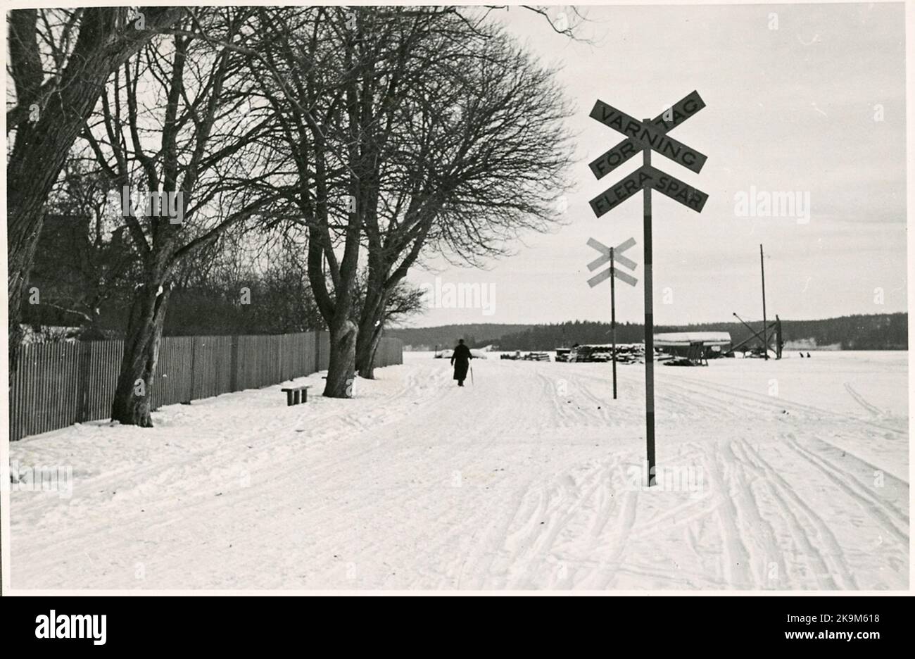 The harbor track at Mariefred's steamboat station Stock Photo - Alamy