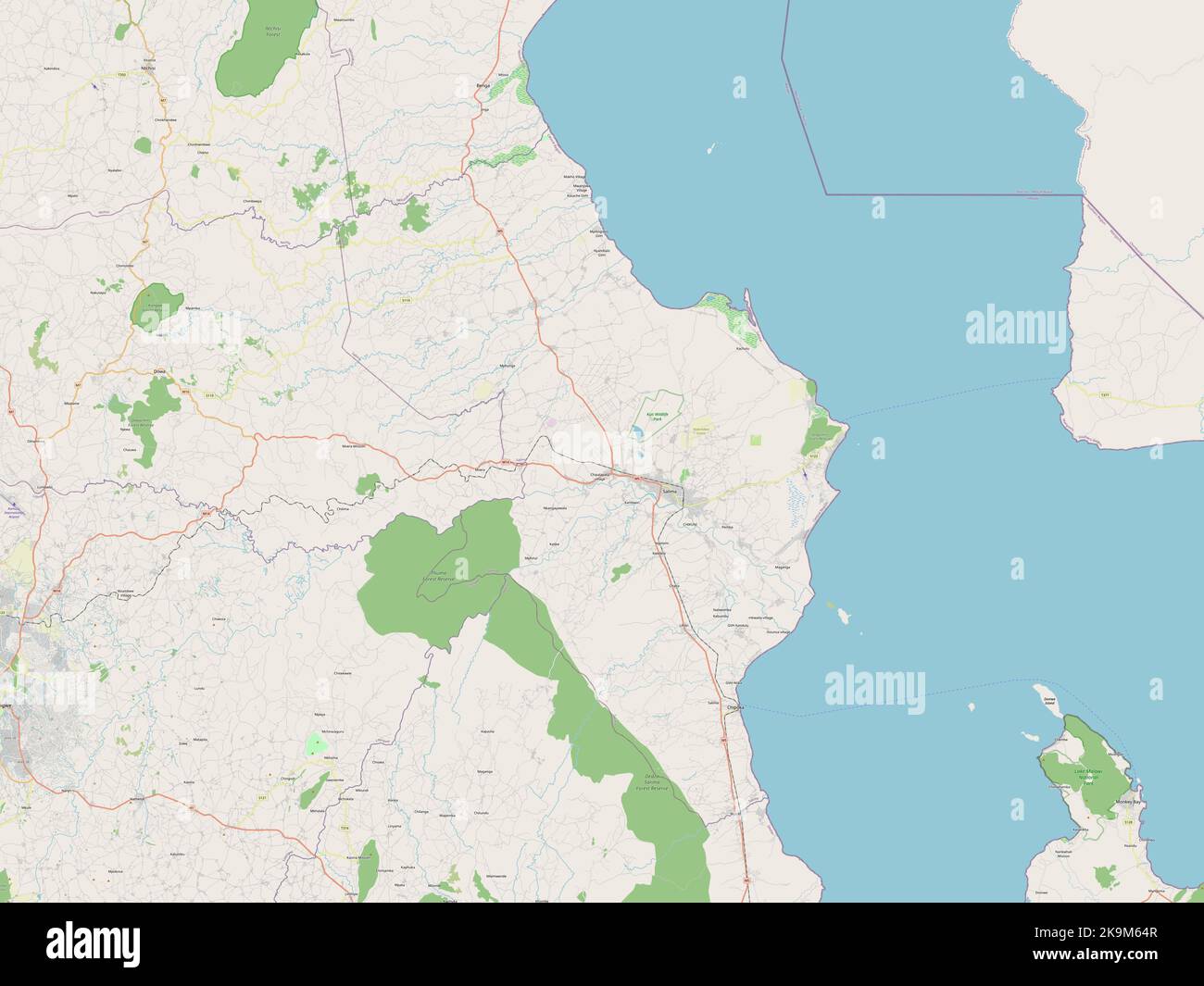 Salima, district of Malawi. Open Street Map Stock Photo - Alamy