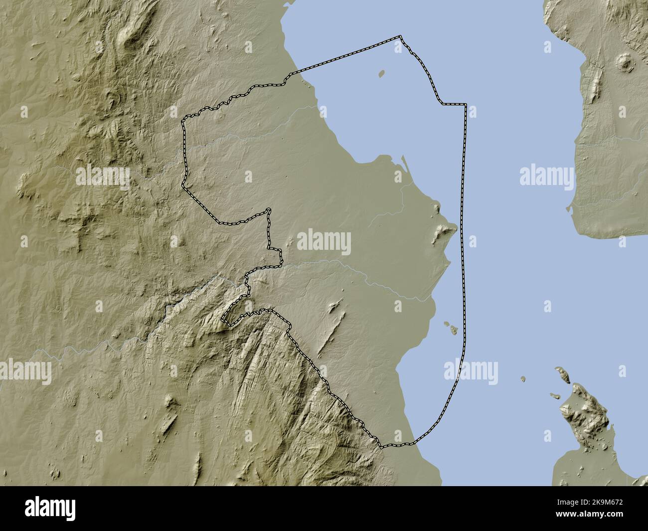 Salima, district of Malawi. Elevation map colored in wiki style with ...