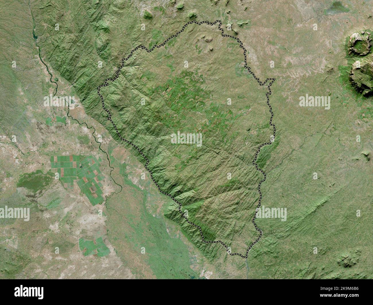 Thyolo, district of Malawi. High resolution satellite map Stock Photo ...