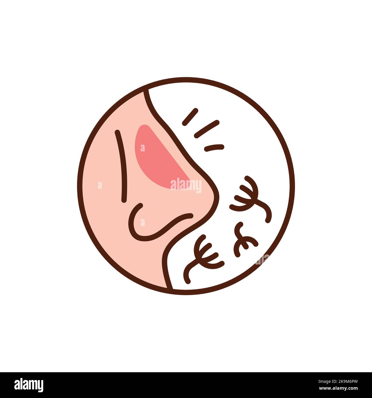 Allergy color line icon hi-res stock photography and images - Alamy