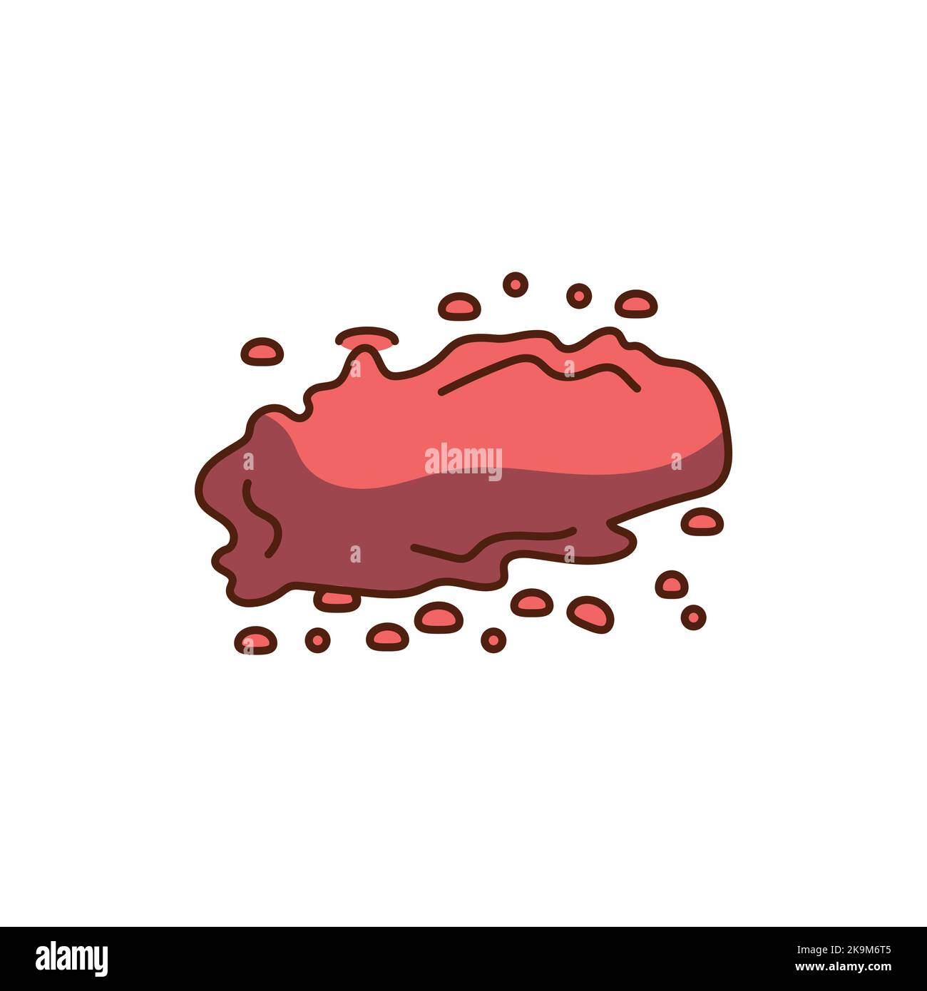 Pool of blood isolated Stock Vector Images - Alamy