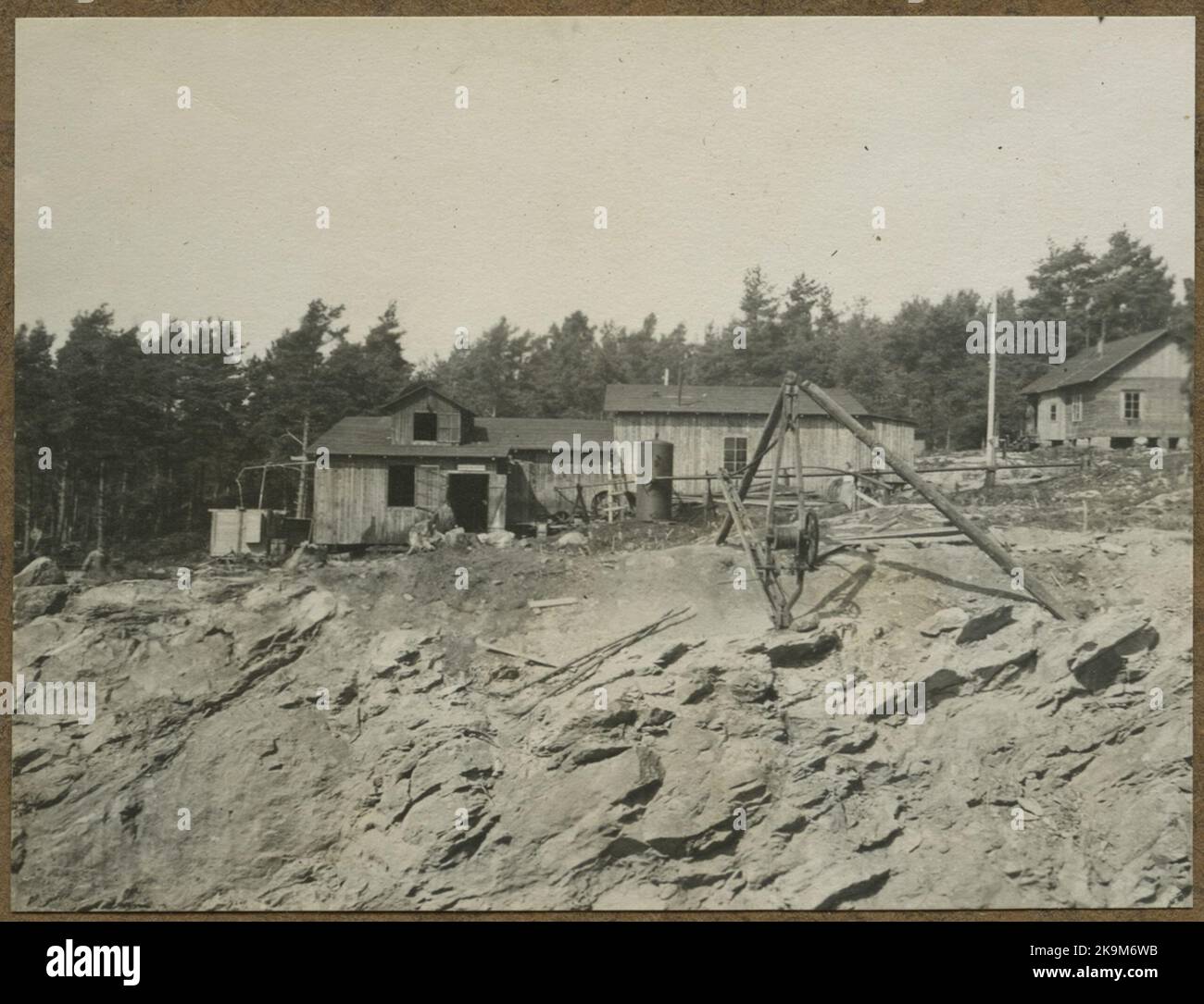 On the line between Noresund and Floda. Double track building between ...